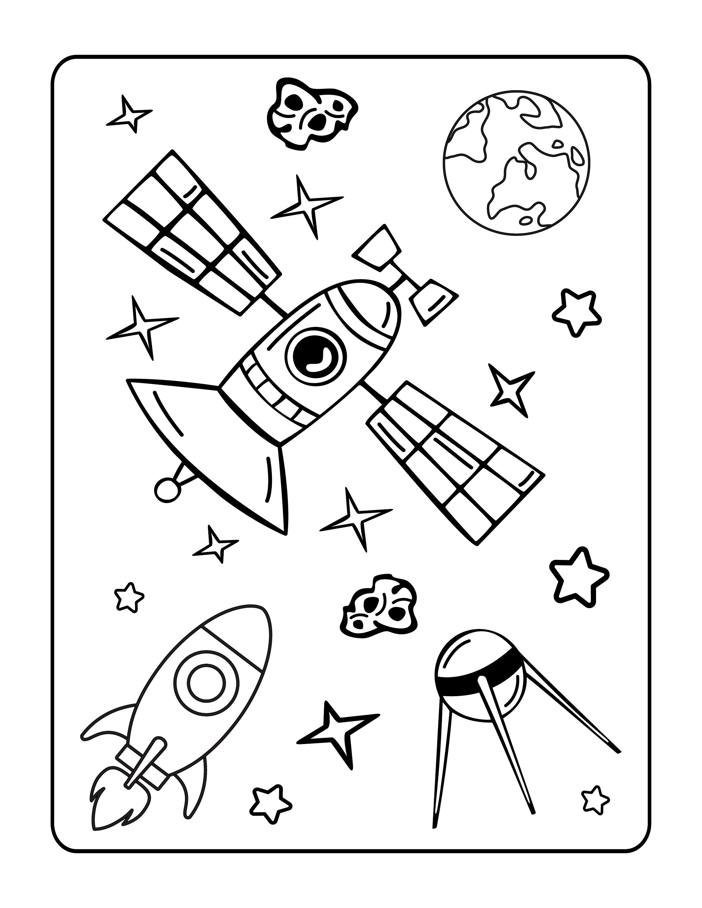 Space Coloring for Kids - - Etsy UK