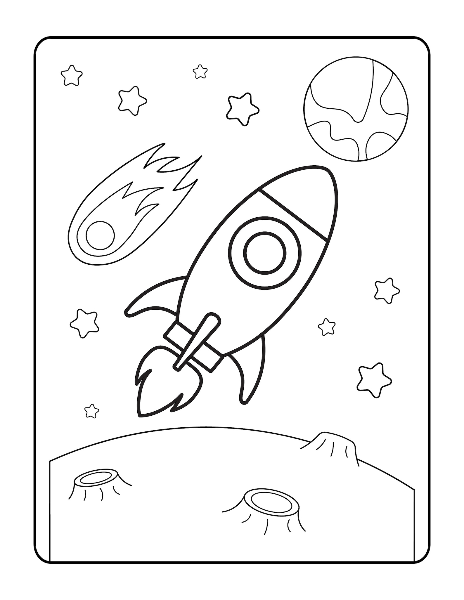 Space Coloring for Kids - - Etsy UK