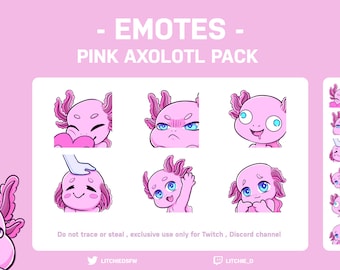 Axolotl Sub Emoticons - Etsy