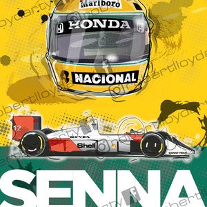 Ayrton Senna F1 Print, Senna, Mclaren, F1, Formula 1, GOAT, SENNA F1 ...