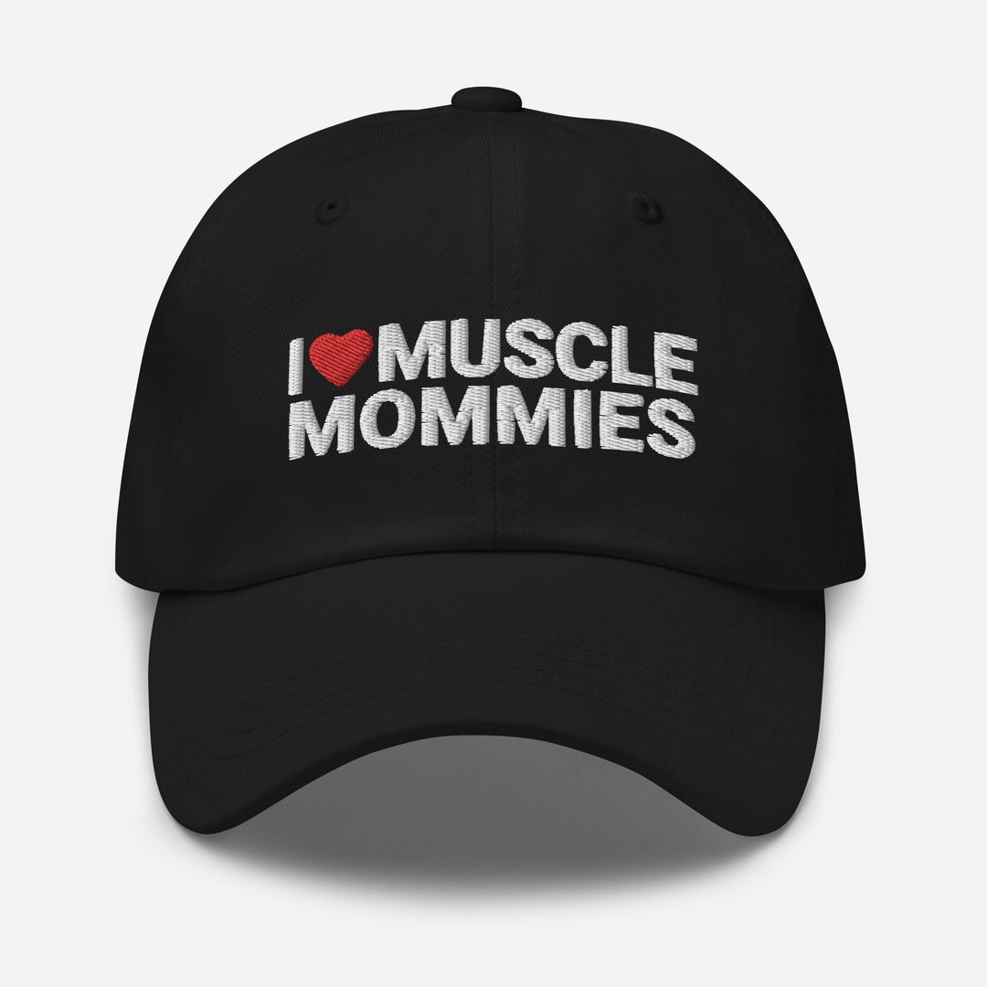 I Heart Muscle Mommies Gym Dad Hat | I Love Muscle Mommies Baseball Cap ...