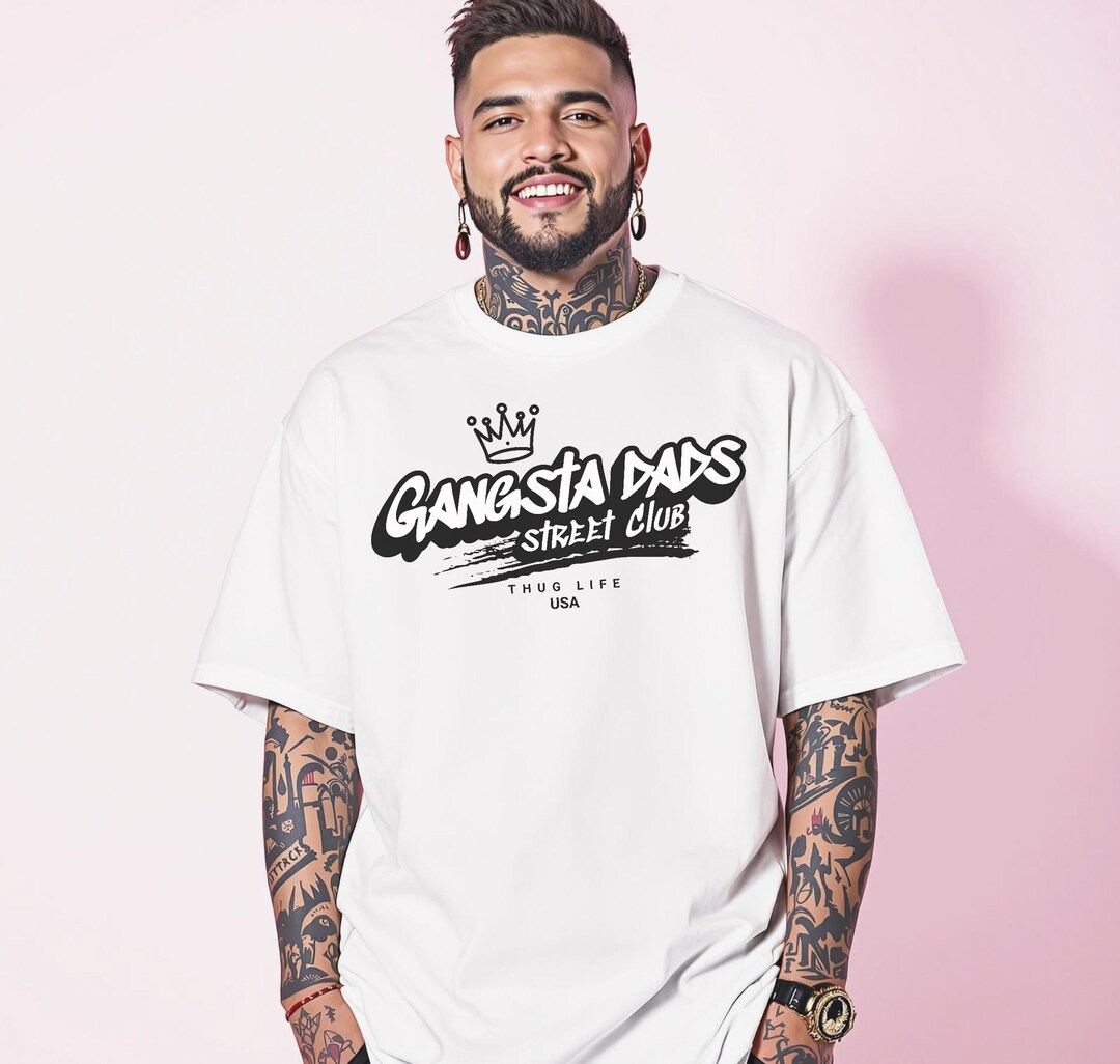 Gangsta Dads Club Fathers Day Shirt | Fathers Day Cool Dad Gift Tee ...
