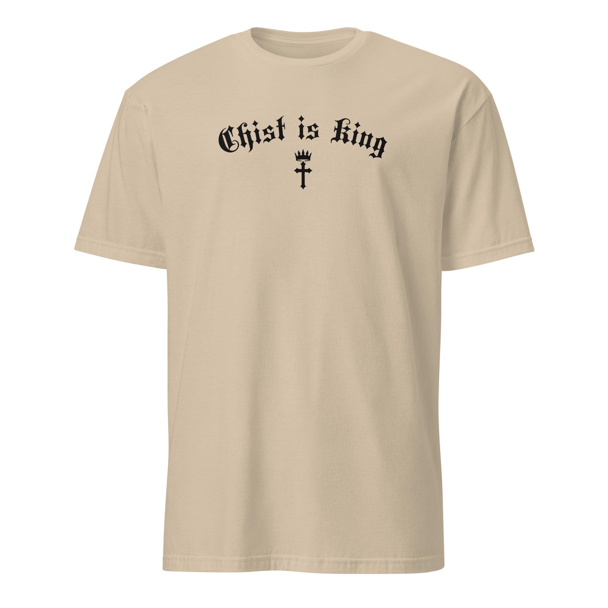 Christ is King Gym Shirt: Christian Gym Rat Cotton Tee - Etsy