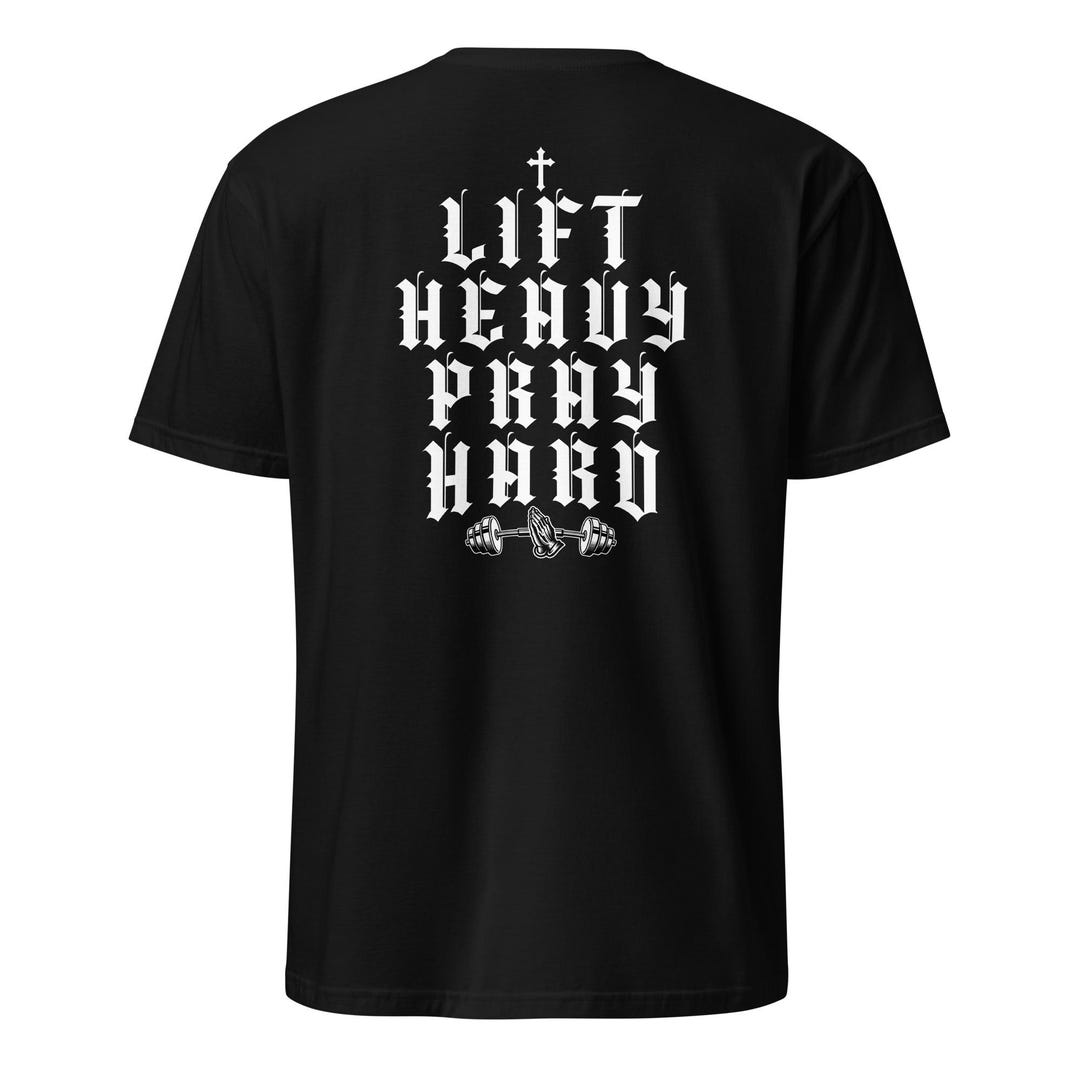 Lift Heavy Pray Hard Gym Shirt: Christian Gym Motivation Pump Cover - Etsy