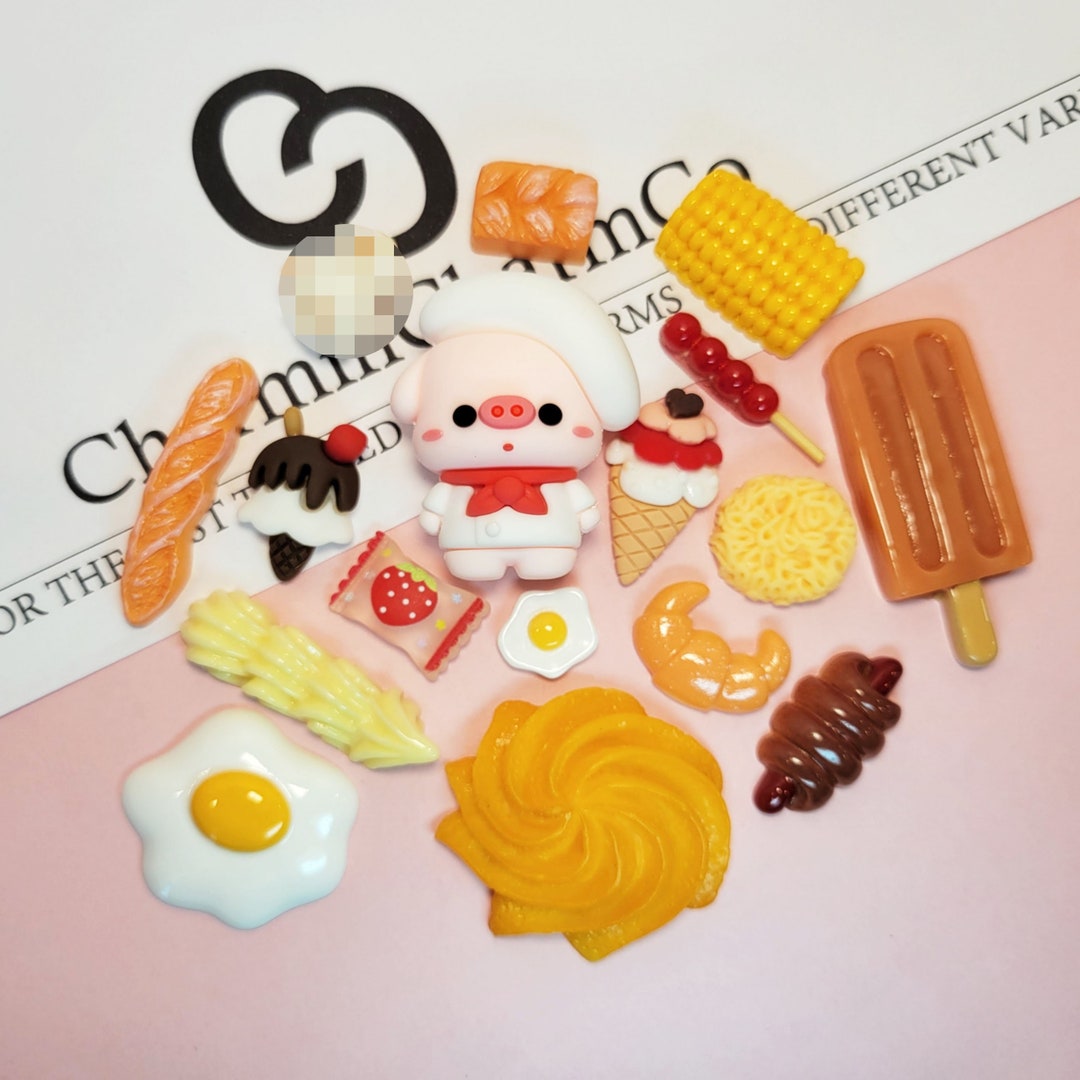 Piggy Chef Croc Charm Food Croc Charm Bread Croc Charm Cute Croc Charm ...