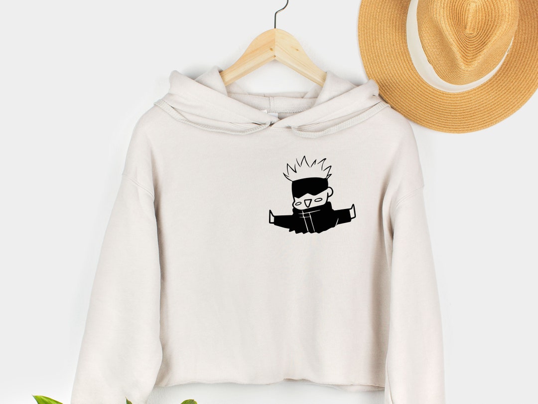 Anime Cropped Hoodie, Satoru Gojo Hoodie, Cropped Jumper, Jujutsu ...