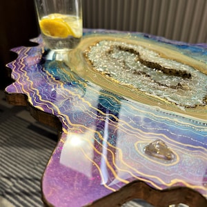 Epoxy Resin Coffee Tablehandmsade Epoxy Resin Coffee Tablepurple Resin ...