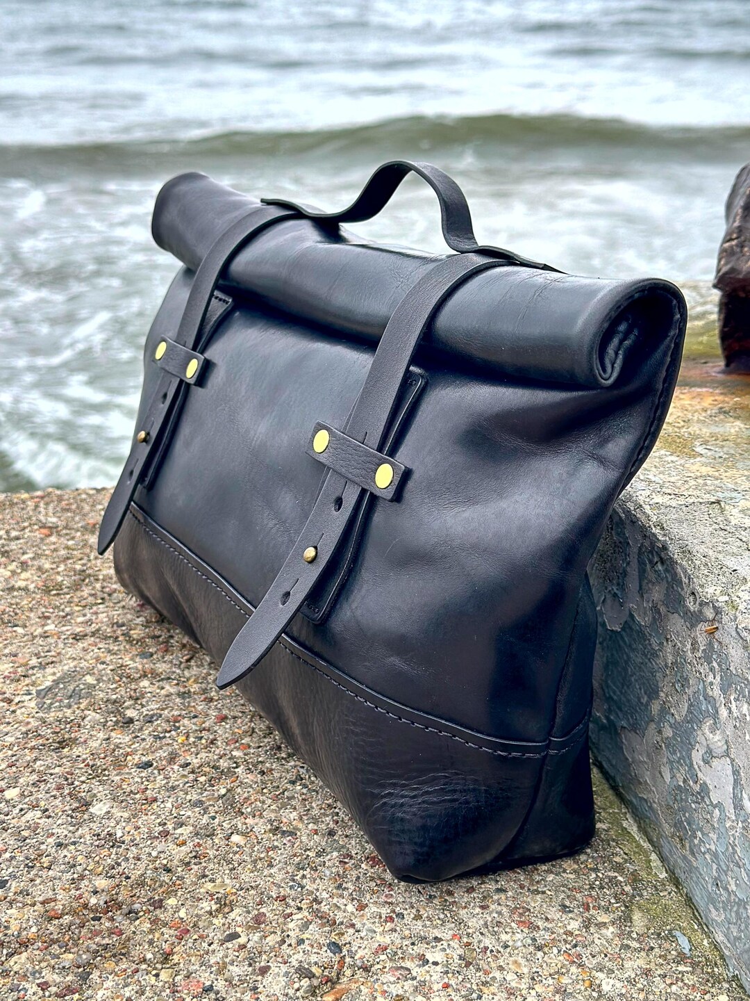 Roll-top /shoulder Bag / Messenger Bag - Etsy