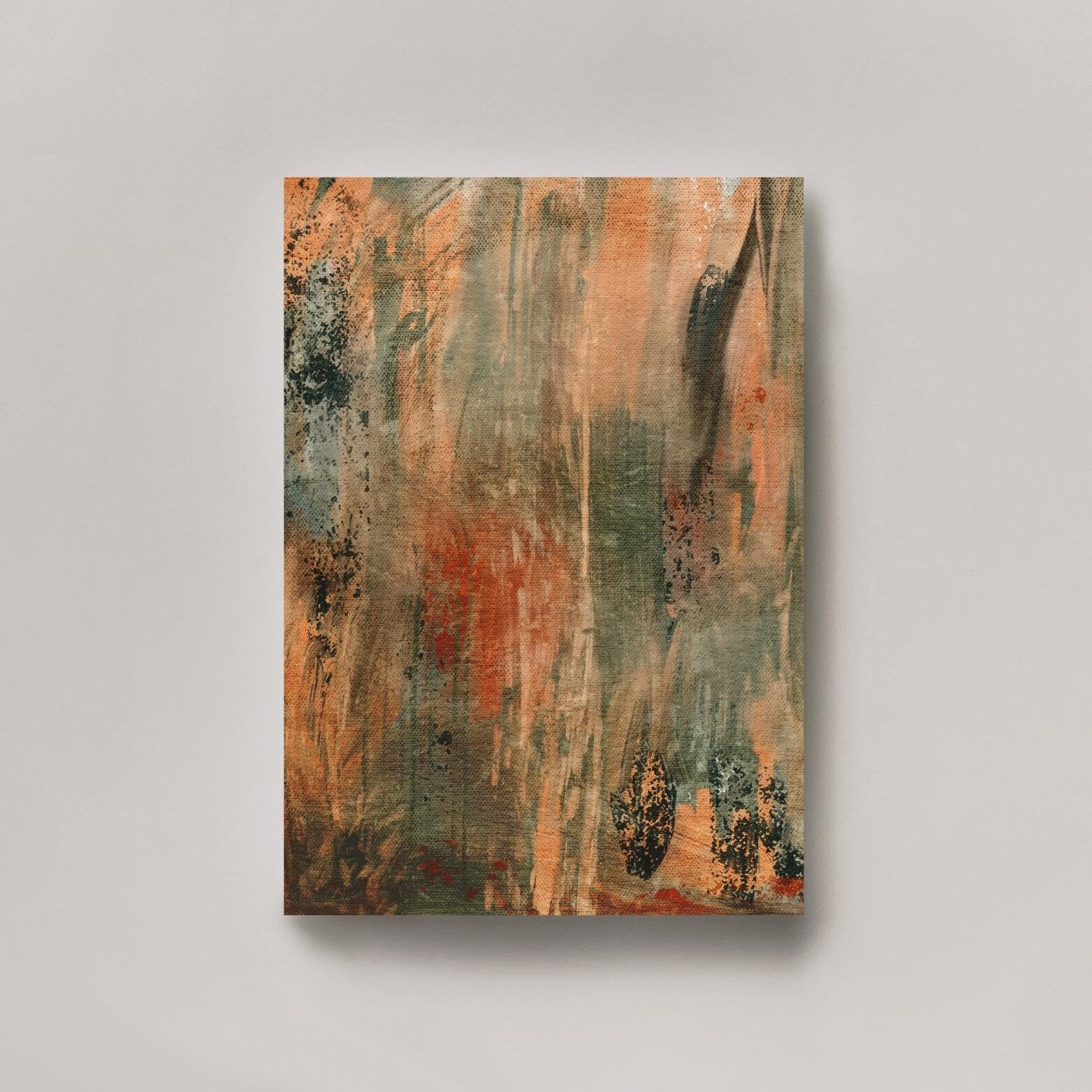 Autumn Abstract Oil Painting Background, Hand Painted Minimalist Oil ...