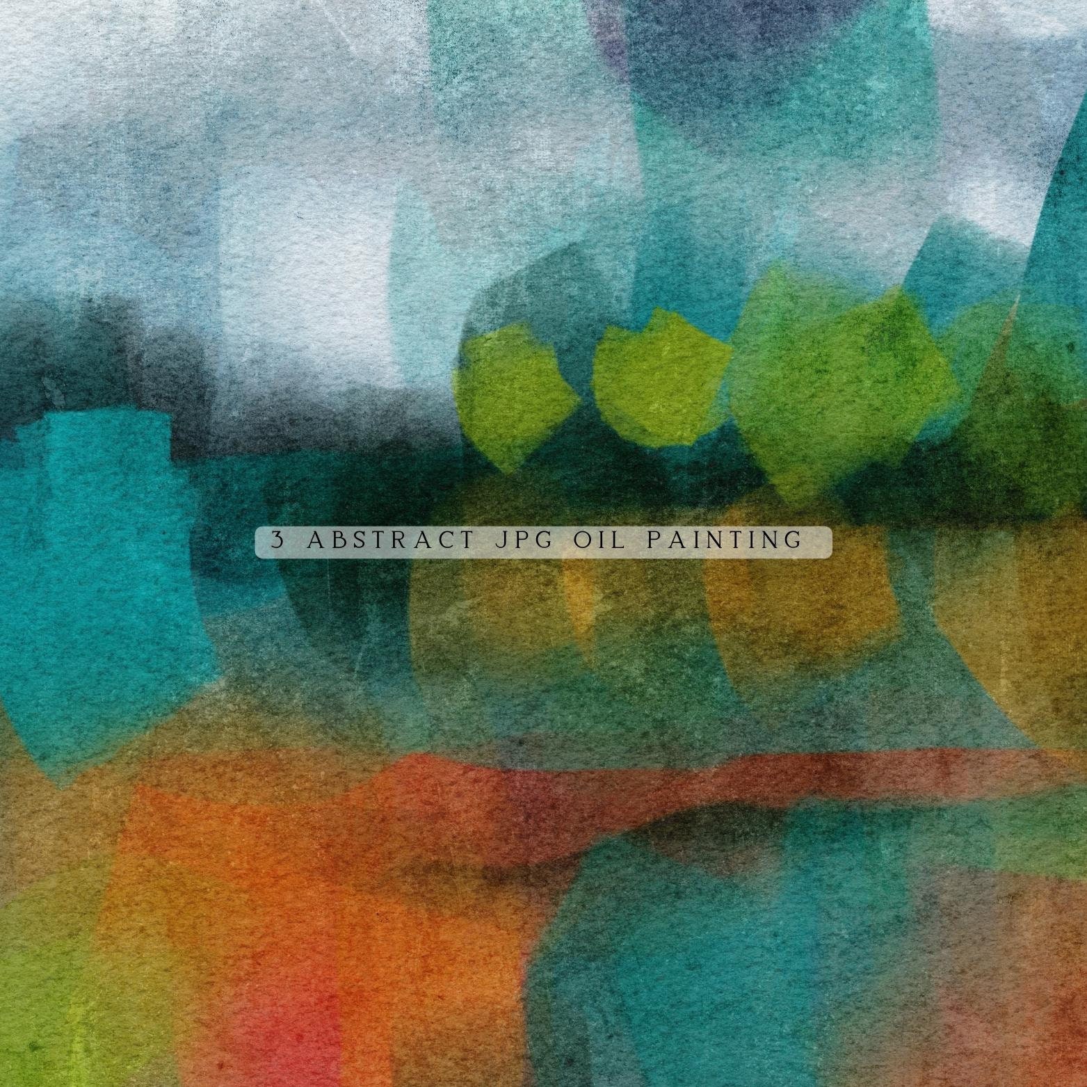 Spring Abstract Oil Painting Background, Hand Painted Minimalist Oil ...