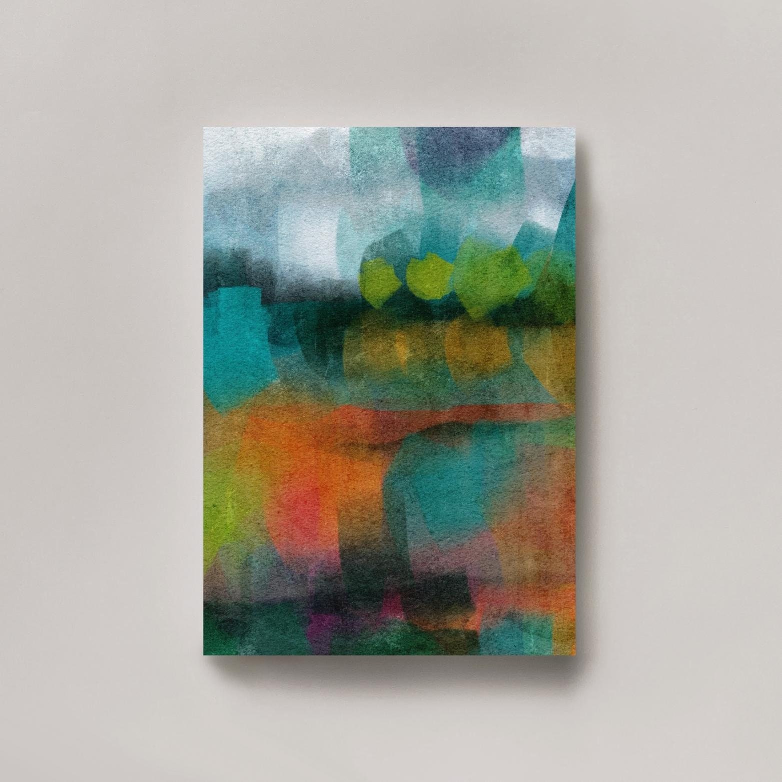 Spring Abstract Oil Painting Background, Hand Painted Minimalist Oil ...