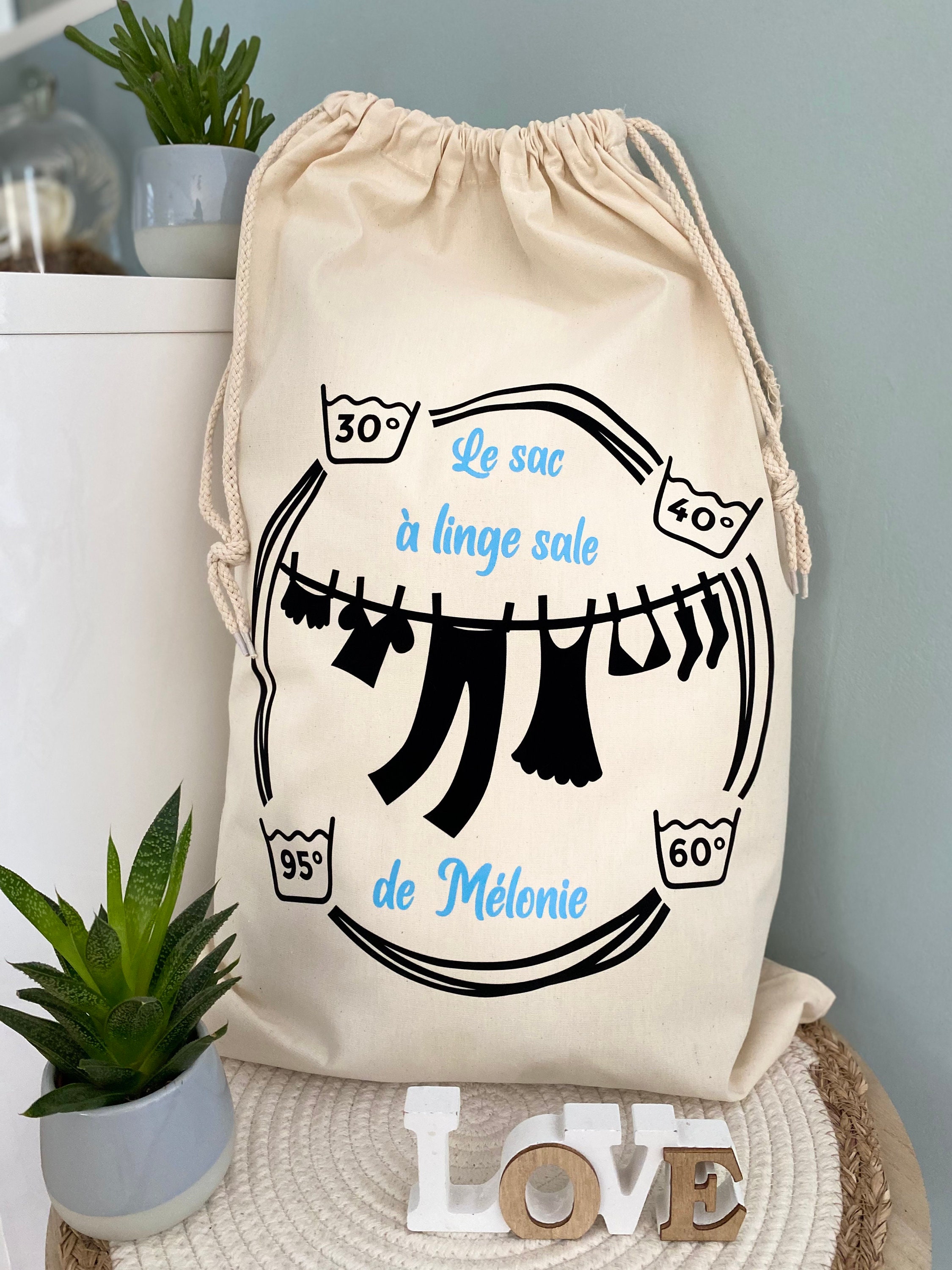 Sac à linge sale personnalisé - Etsy France