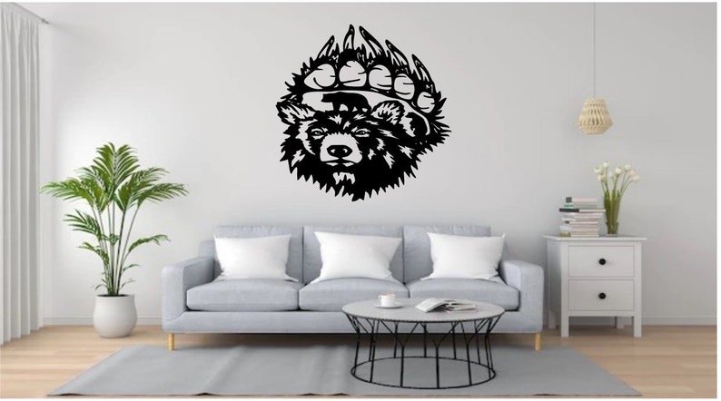 Metal Bear Wall Art Decor With Cubs Bear Metal Wall Art - Etsy