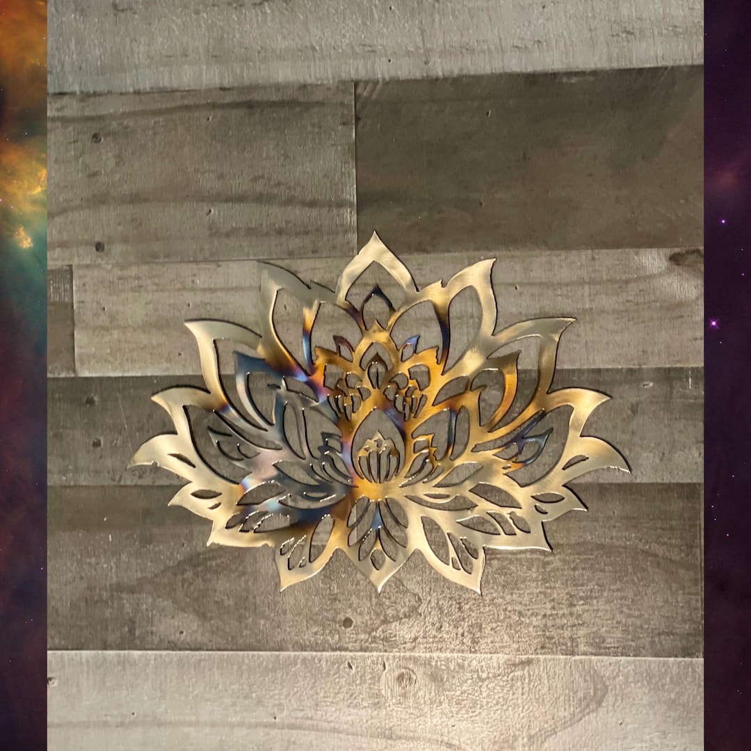Lotus Metal Wall Art – Handcrafted Floral Decor, Elegant Lotus Flower ...