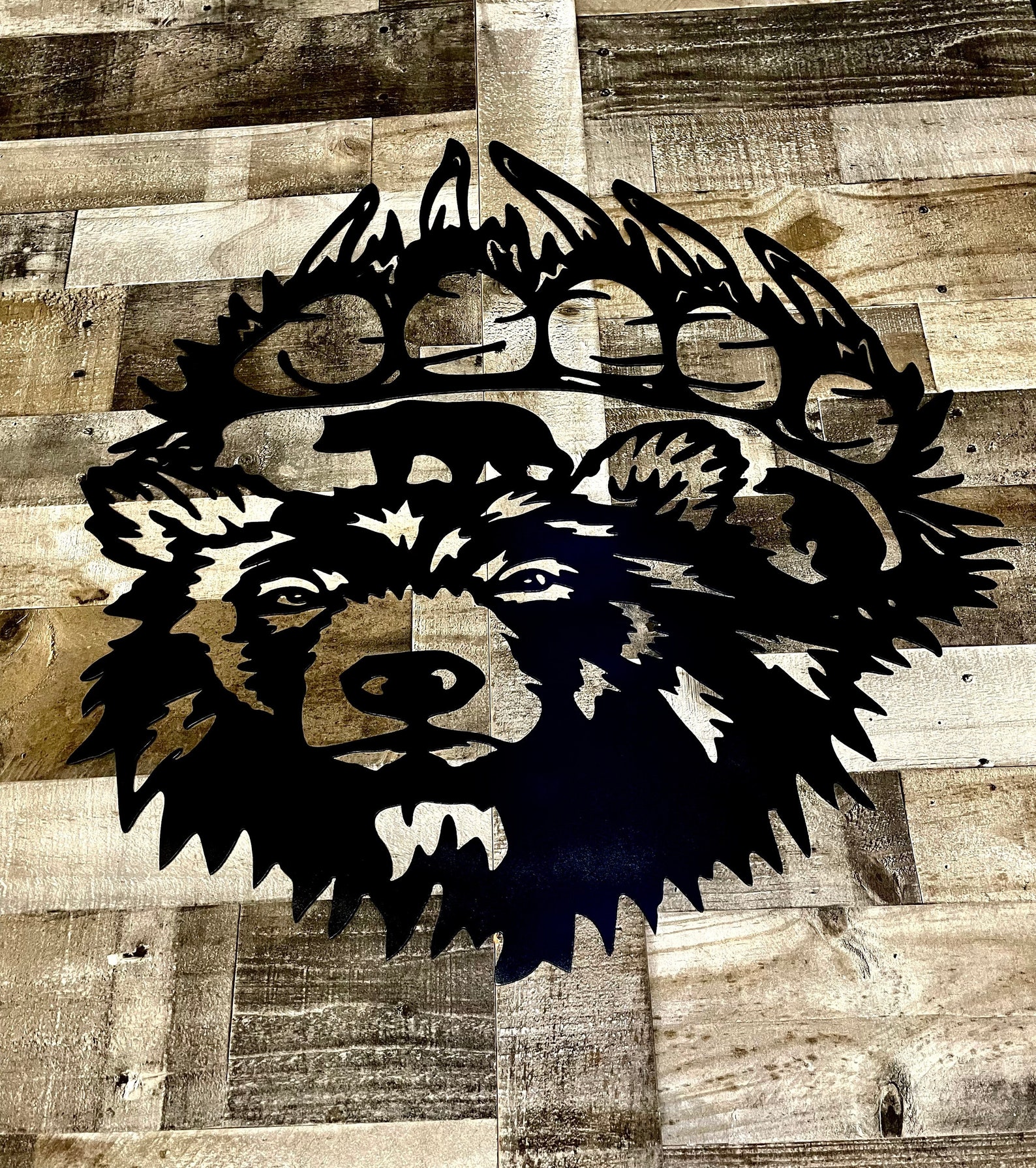 Metal Bear Wall Art Decor With Cubs Bear Metal Wall Art - Etsy