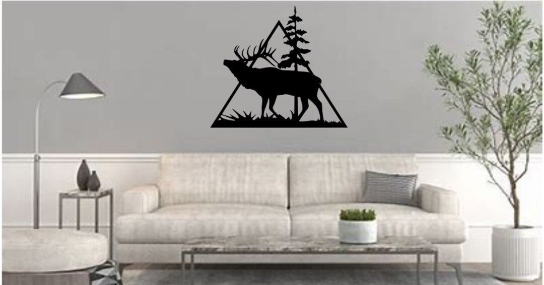 Elk Metal Wall Decor, Outdoor Metal Wall Art, Cabin Metal Wall Art ...