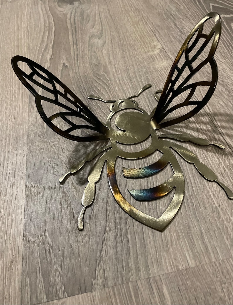 Metal Wasp Wall Art: Powder Coated Garden Decor (12"x8") - Etsy