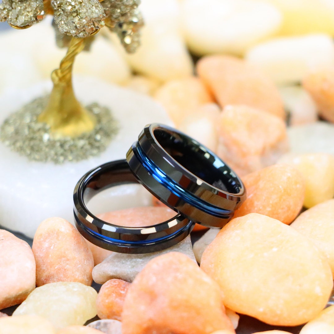 Thin Blue Line Wedding Rings, Law Enforcement Ring, Police Officer ...