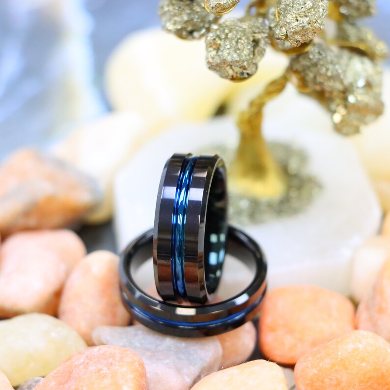 Thin Blue Line Wedding Rings, Law Enforcement Ring, Police Officer ...