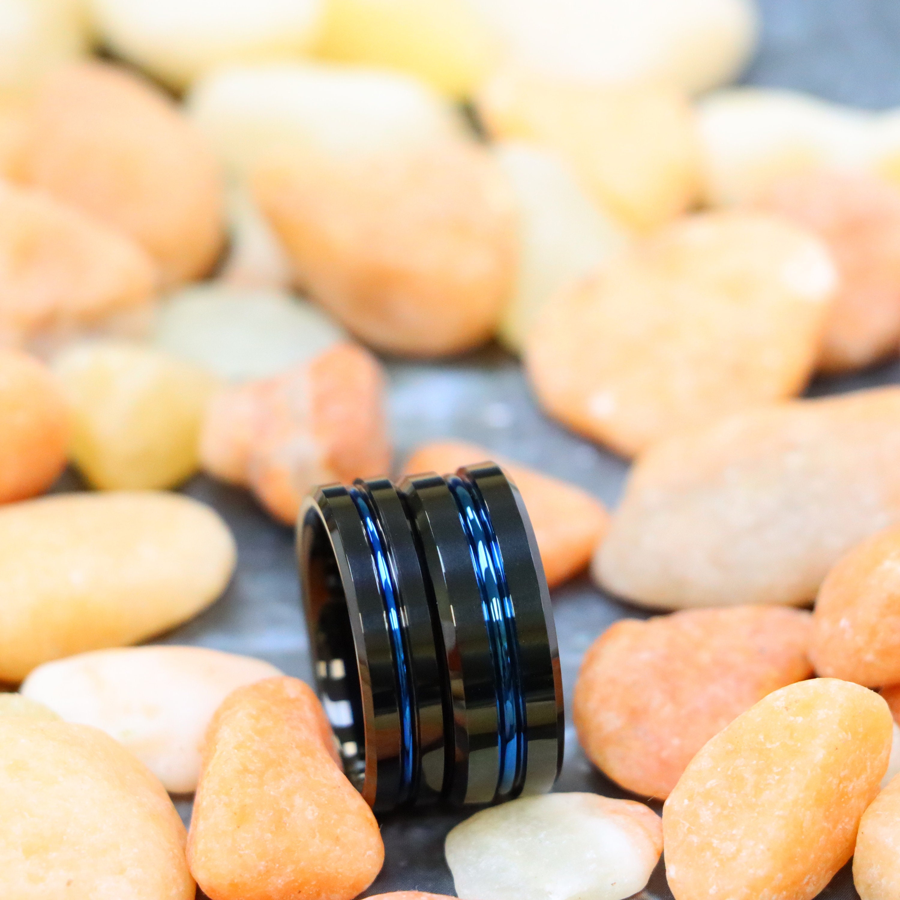 Thin Blue Line Wedding Rings, Law Enforcement Ring, Police Officer ...