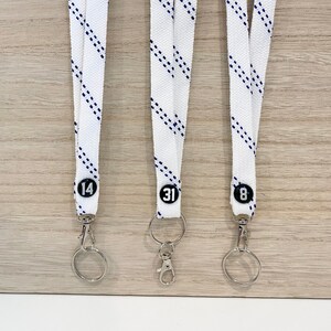 Custom Hockey Skate Lace Lanyard Hockey Keychain Hockey Gift Hockey Mom ...