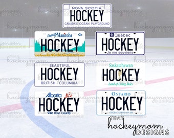 License Plate HOCKEY Sticker Waterbottle Sticker Sticker - Etsy