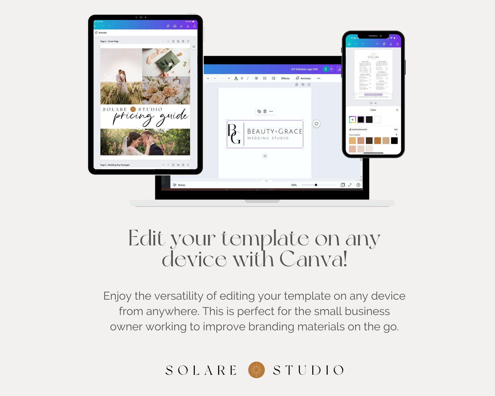 Editable Logo Design, DIY Modern Logo, Boho Logo, Neutral Minimalist ...