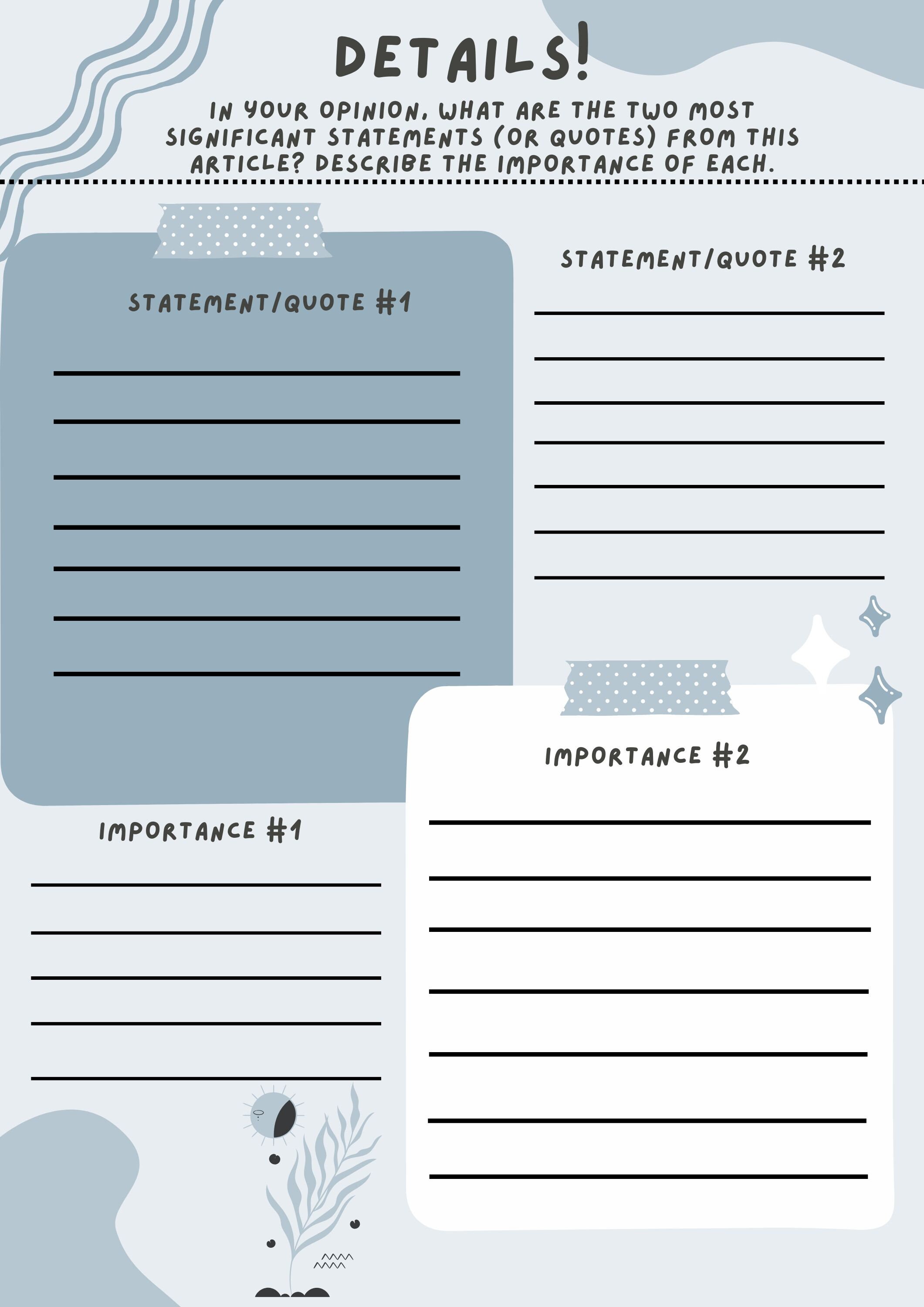 Current Events Worksheet - Etsy