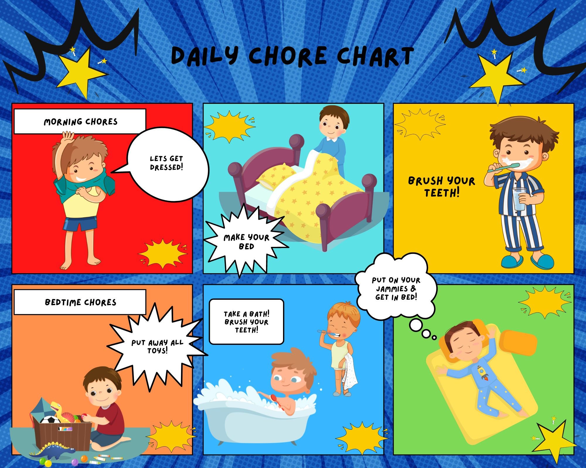 Toddler Visual Chore Chart - Etsy