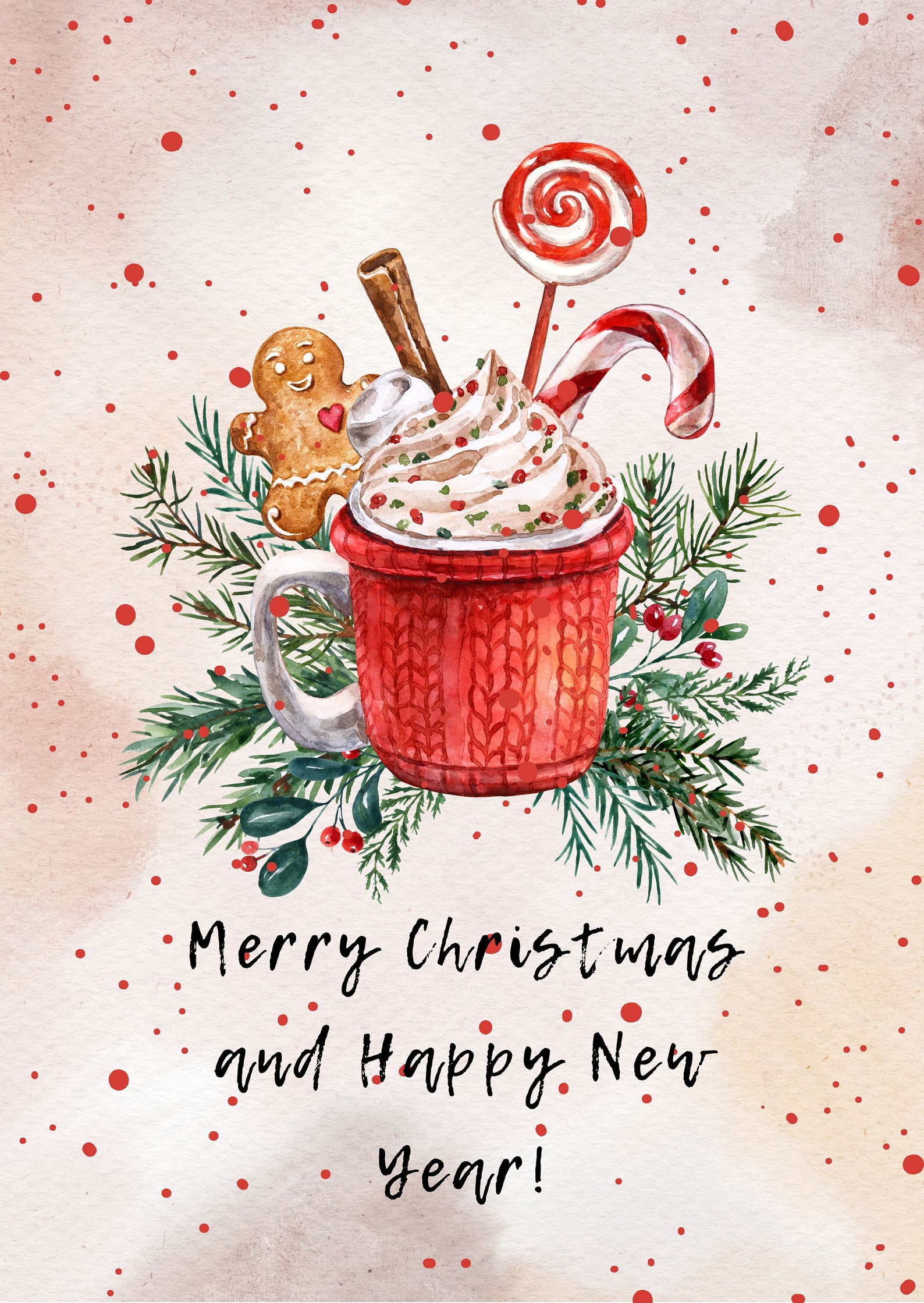 Classic Christmas Digital Card - Etsy