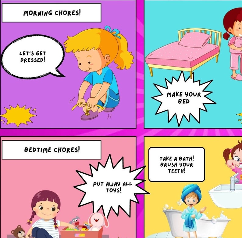 Toddler Visual Chore Chart - Etsy