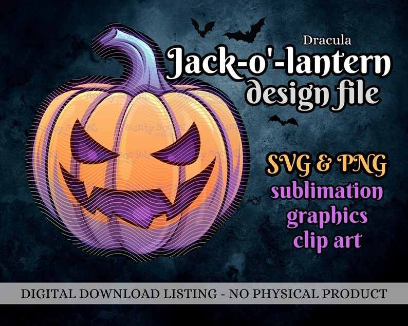 Vampire Face Jack-o'-lantern Halloween Pumpkin Carving SVG and PNG Clipart | Digital Download ...
