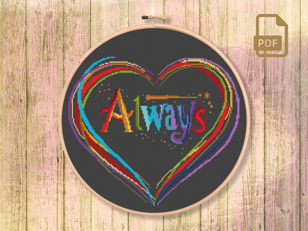 Always Cross Stitch Pattern, Wedding Gift Cross Stitch, Love Cross ...