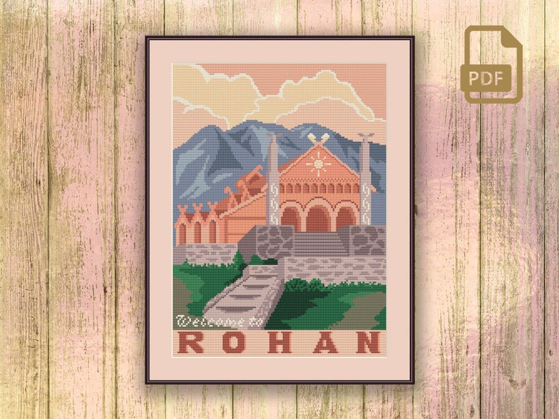 Welcome to Rohan Cross Stitch Pattern, Movie Cross Stitch Pattern, LOTR ...