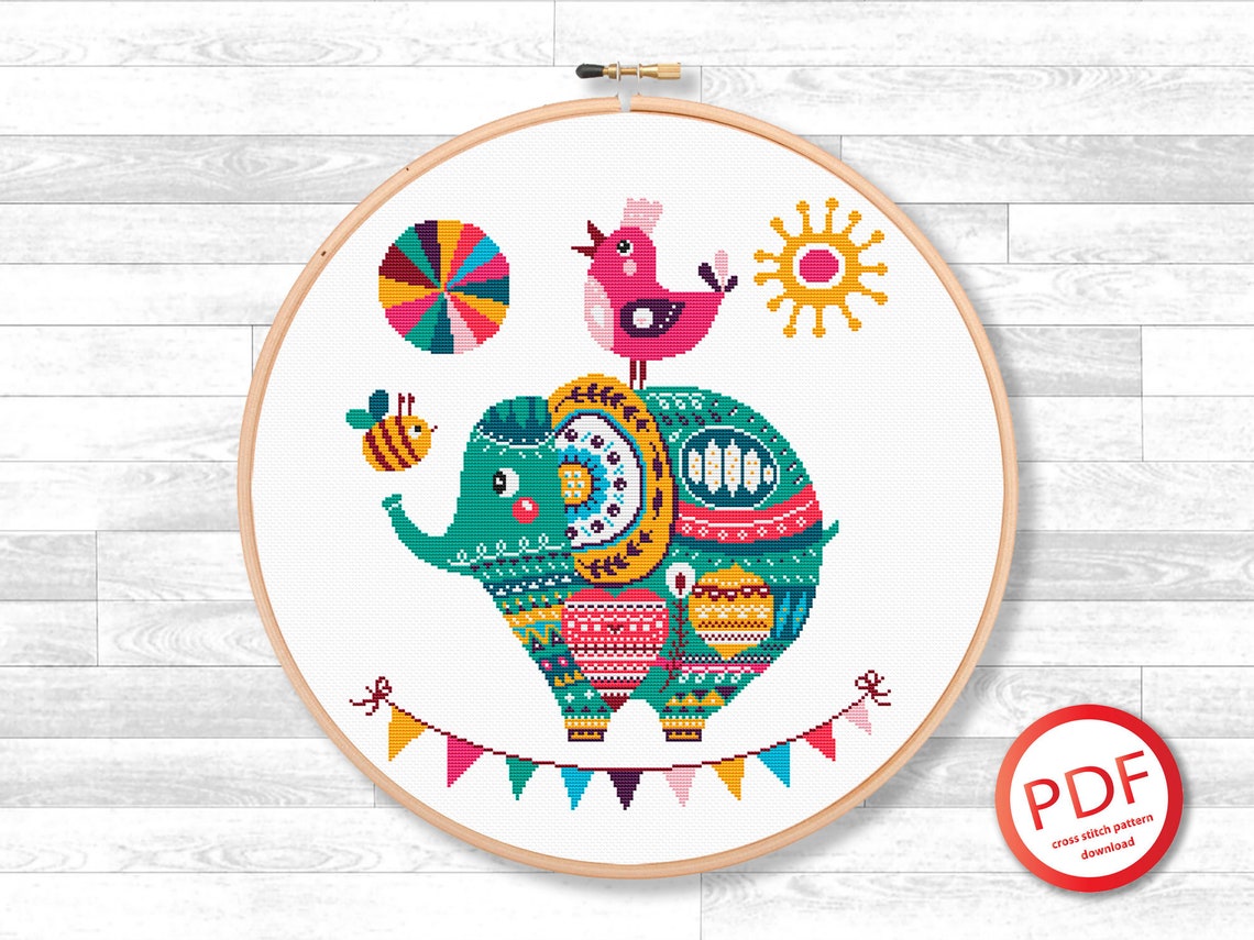 Elephant Cross Stitch Patterns Elephant Pattern Animals - Etsy