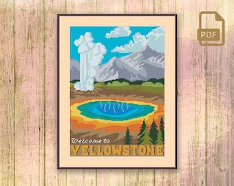 Yellowstone Cross Stitch Pattern - Etsy