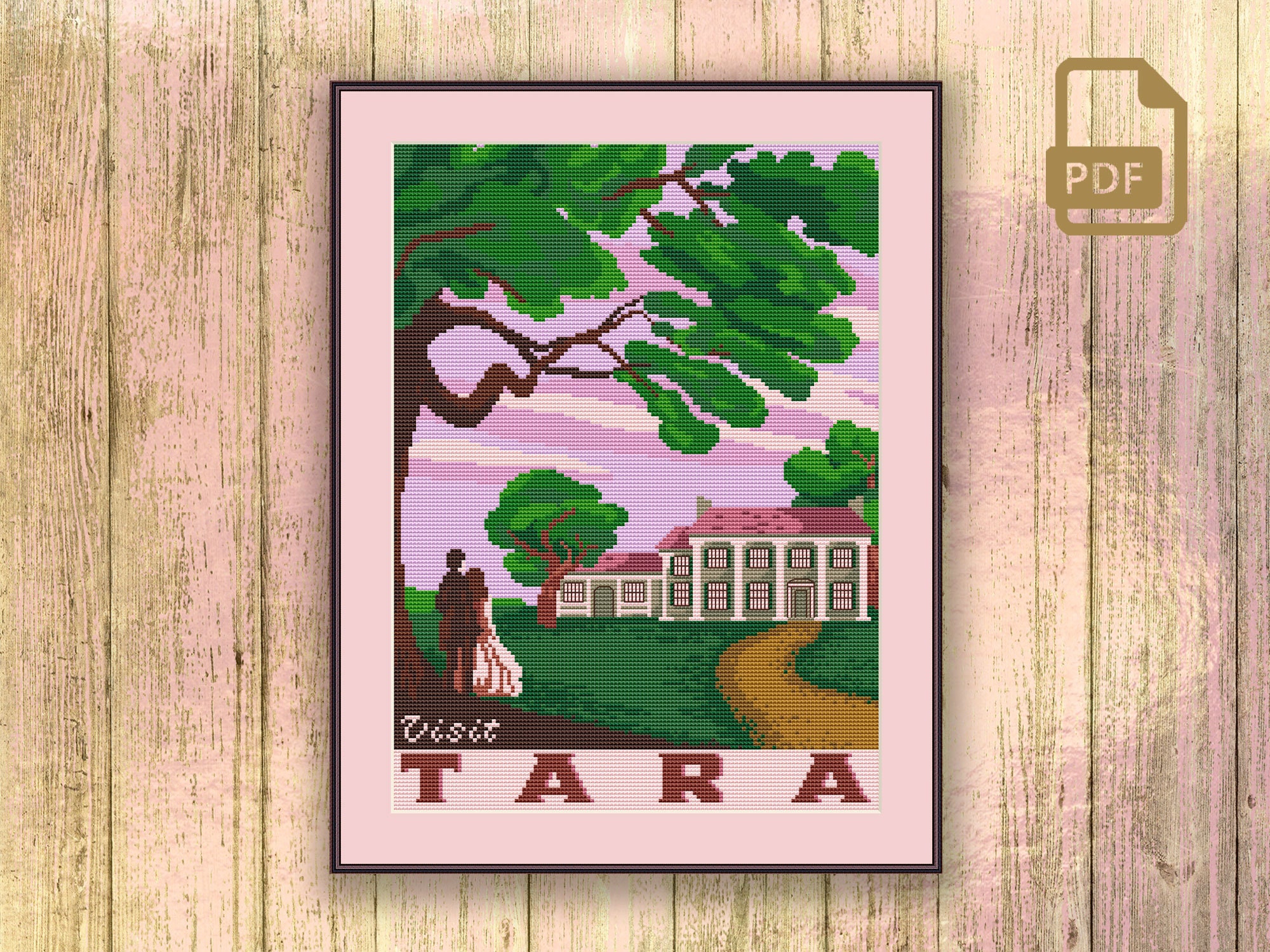 Welcome to Tara Cross Stitch Pattern, Scarlett O’hara, Gone With the ...