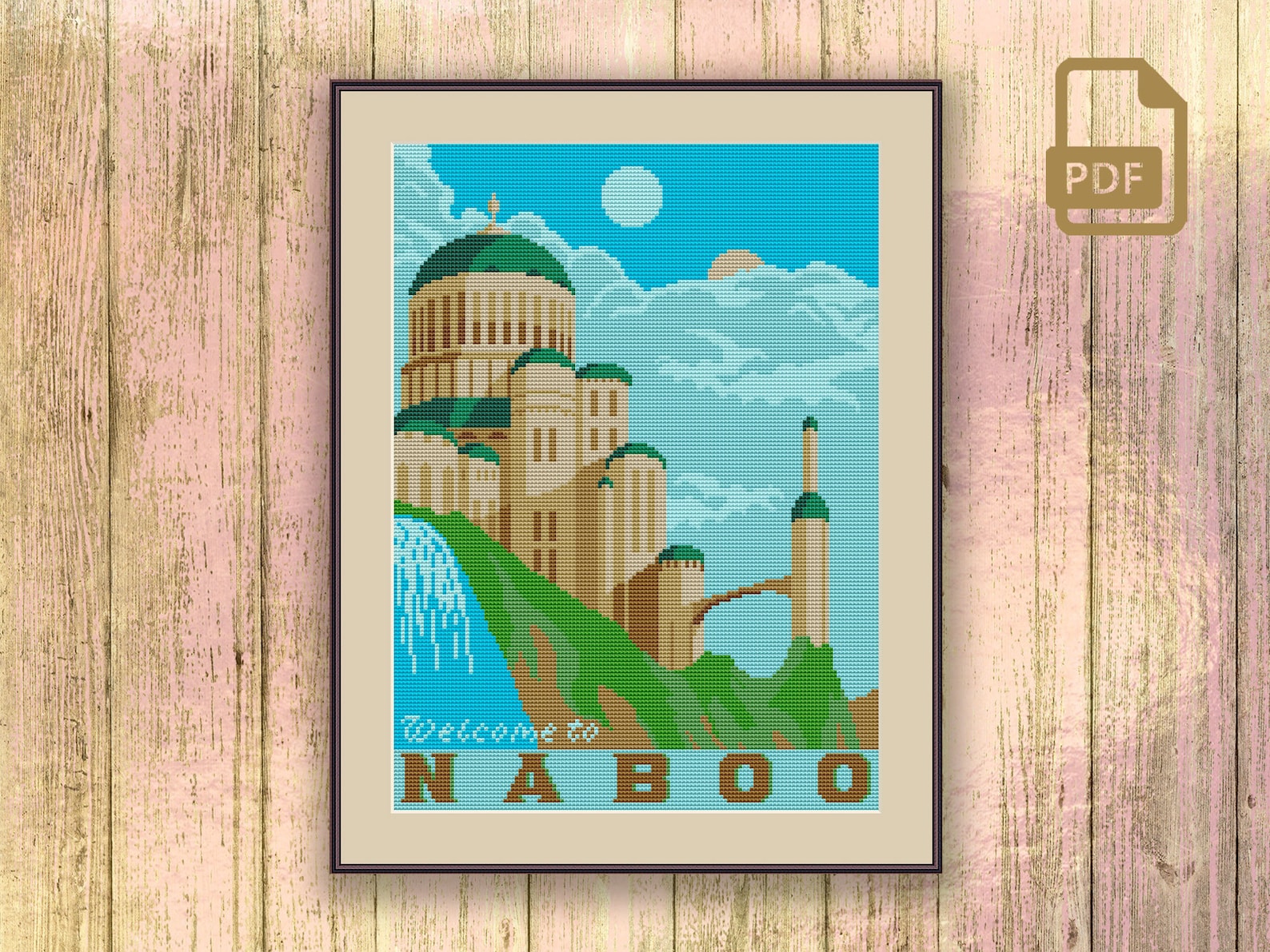 Welcome to Naboo Cross Stitch Pattern, Movie Cross Stitch Pattern, TV ...