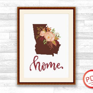 Georgia Cross Stitch Pattern State of Georgia Cross Stitch - Etsy