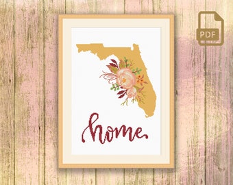 Georgia Cross Stitch Pattern, State of Georgia Cross Stitch Pattern ...