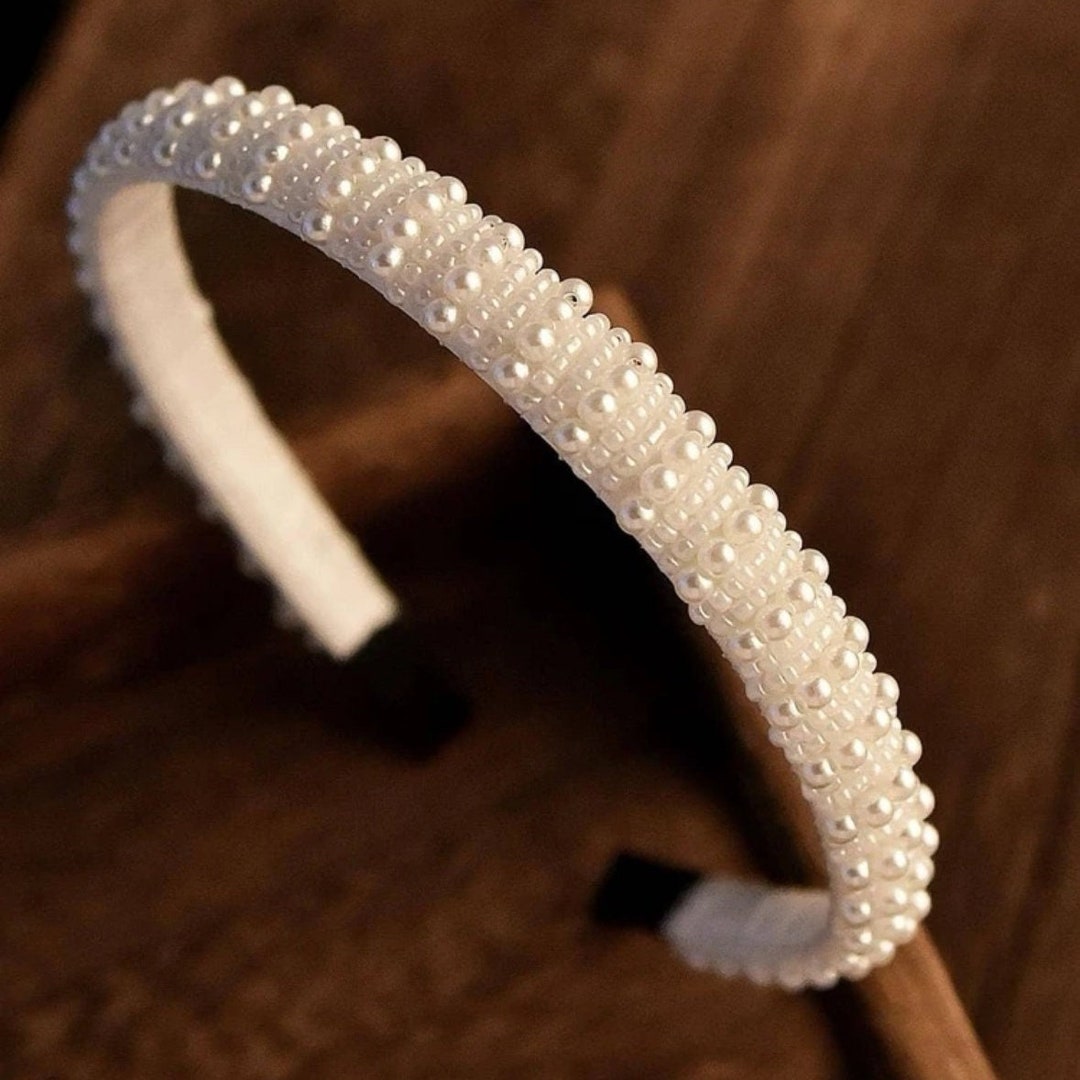 Beautiful Pearl Wedding Headband | Faux Pearl and Beading | Women's ...