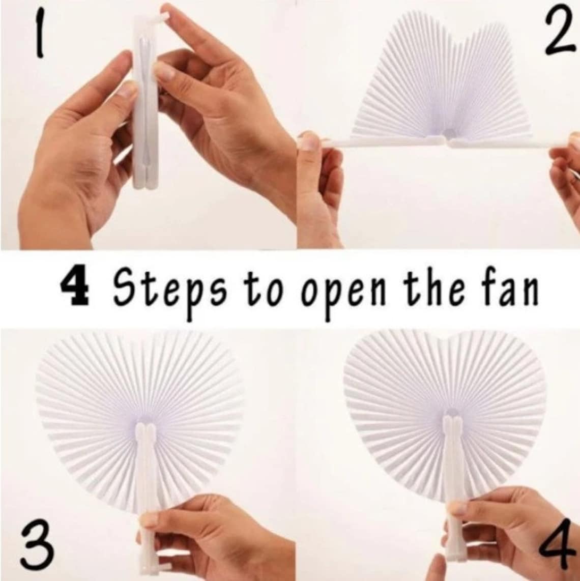 Heart Shaped Fan Pocket Fan Perfect for Summer Weddings - Etsy UK
