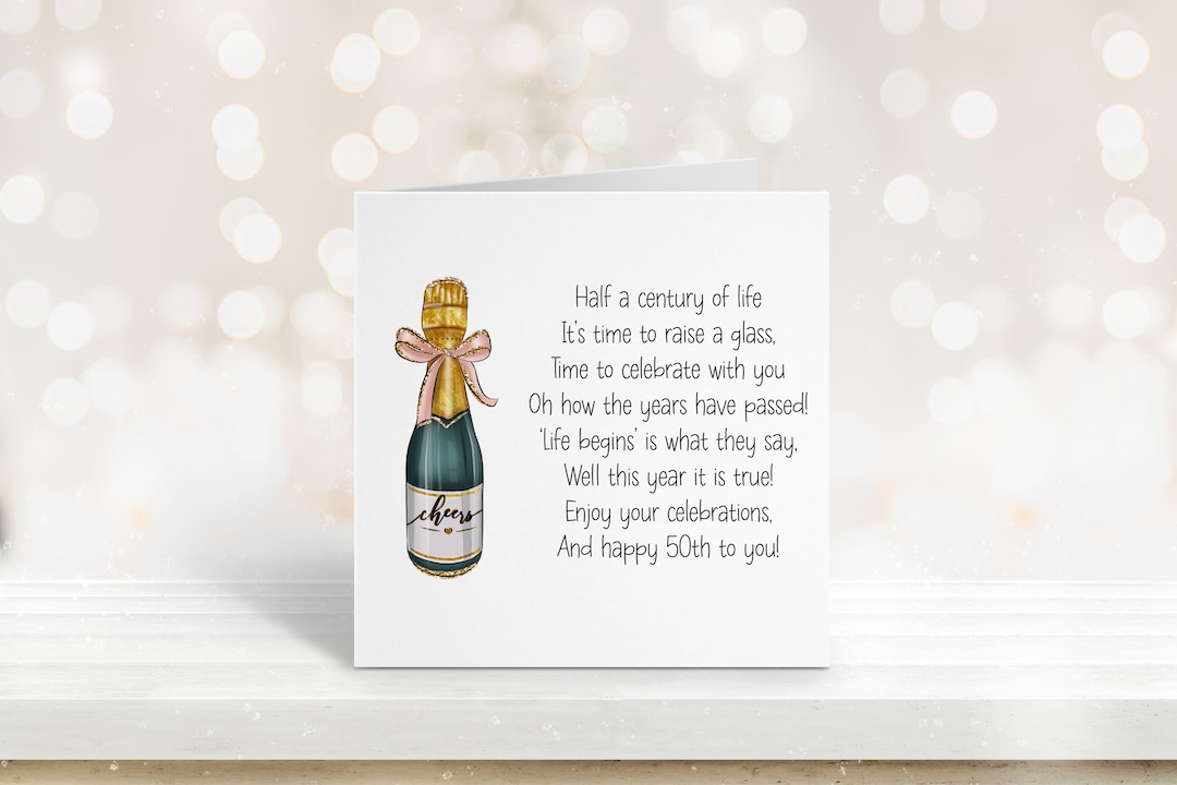 50th Birthday Poem - Etsy