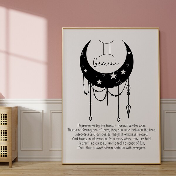 Gemini Poem - Etsy