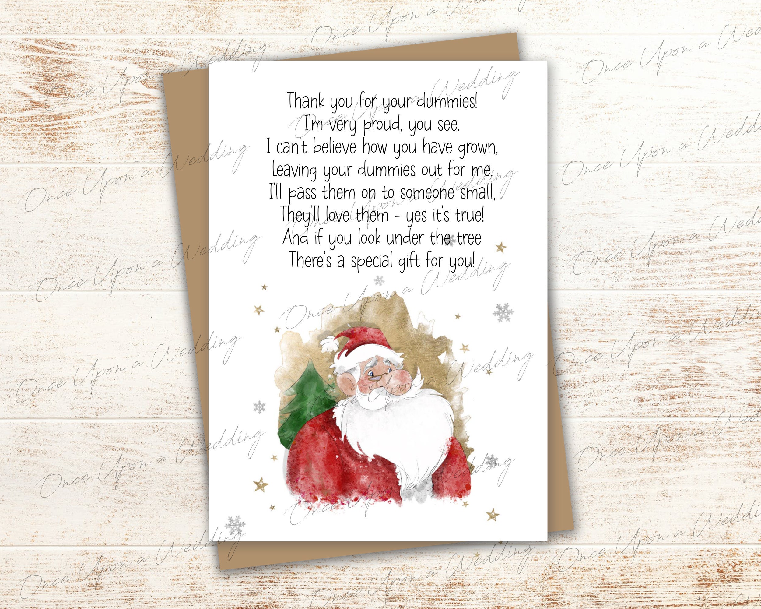 Xmas Dummy Poem Thank You - Etsy