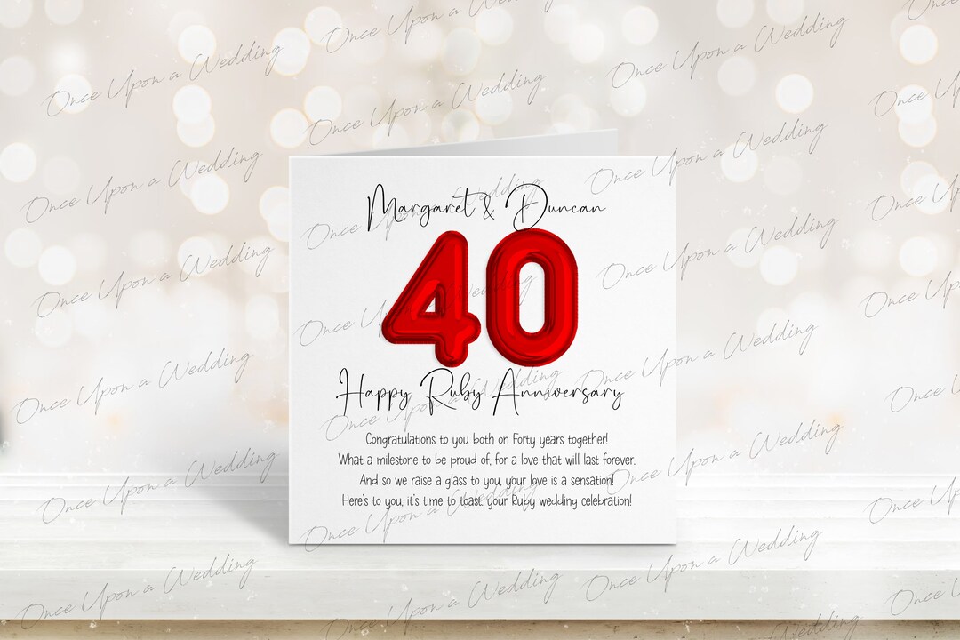 Ruby Anniversary Poem, Digital Item, Poem Only, Artwork Not Included - Etsy