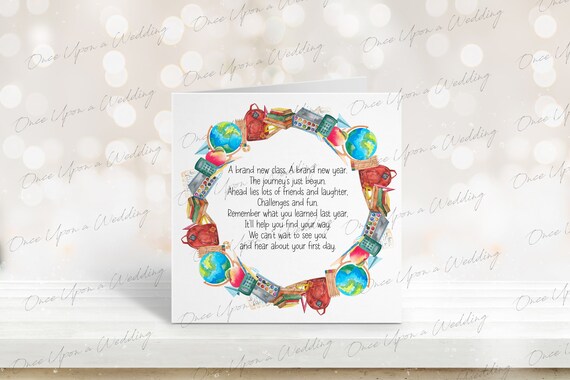 First Day of School Poem - Etsy