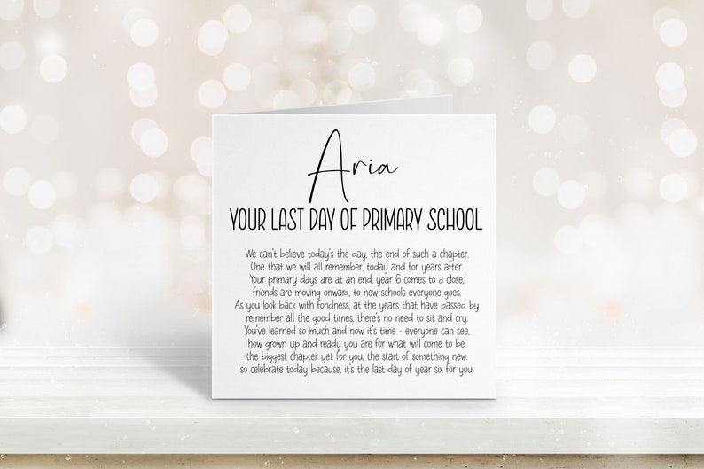 Year 6 Leavers Poem - Etsy