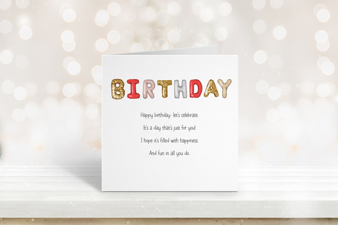 Generic Birthday Poem, Digital Item, Poem Only, Artwork Not Included - Etsy