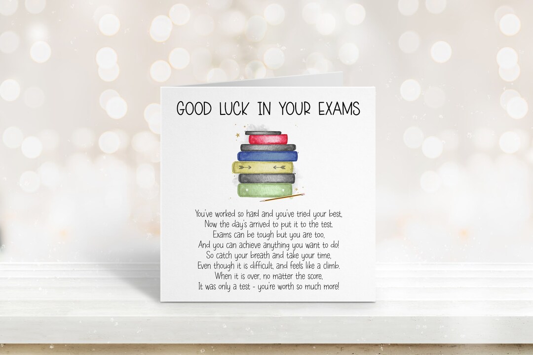 Exam - Good Luck Poem, Digital Item, Poem Only, Artwork Not Included - Etsy